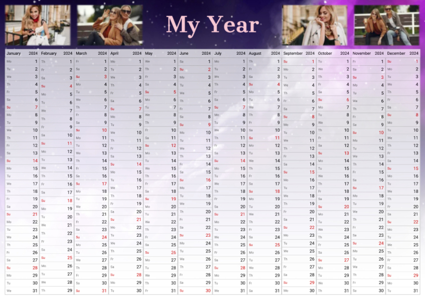 Jaarplanner zelf maken | myphotobook